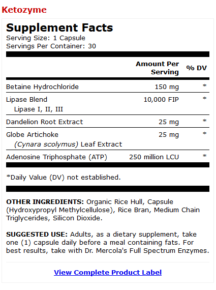 Dr Mercola Ketozyme - Buy Online NZ from Be Vibrant and Save!