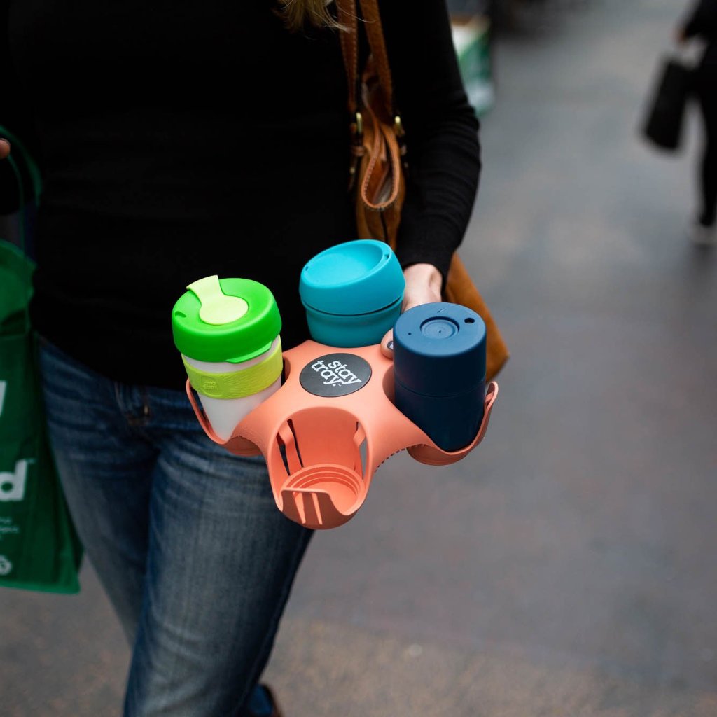 Stay Tray Reusable Coffee Cup & Drinks Carrier - Buy Online NZ – Be Vibrant